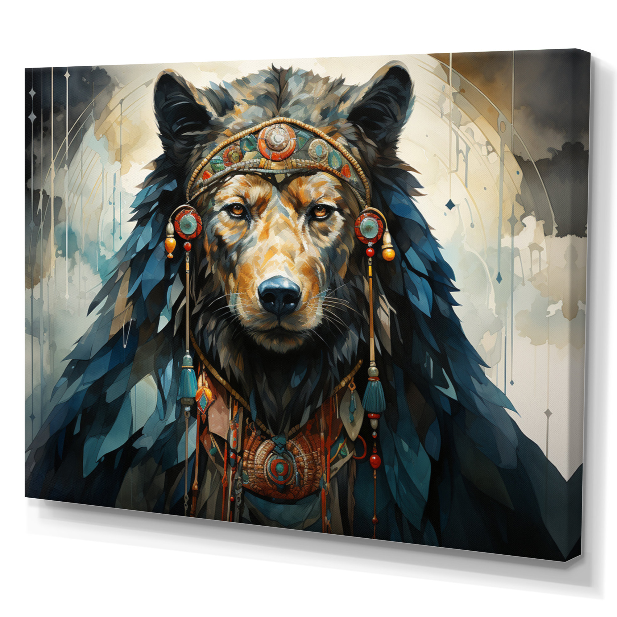 Loon Peak Native Art Bear Costume Framed On Canvas Print - Wayfair Canada
